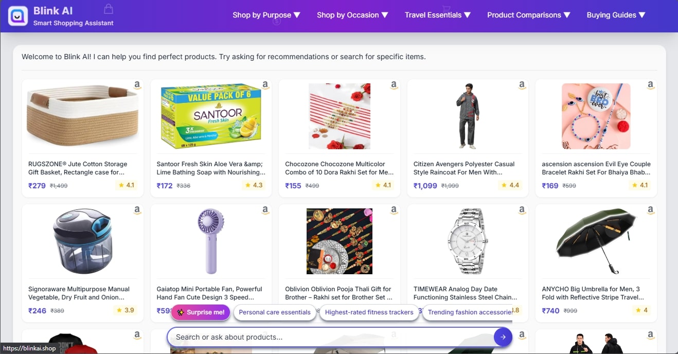 Blink AI – The Perfect Gifts & Shopping Assistant | AI-Powered Gift Shop